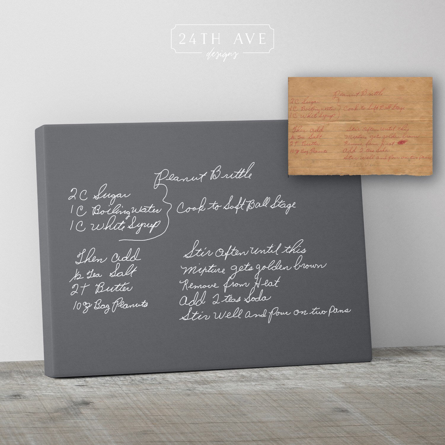 Handwritten Family Recipe Canvas Handwritten Gift - Etsy