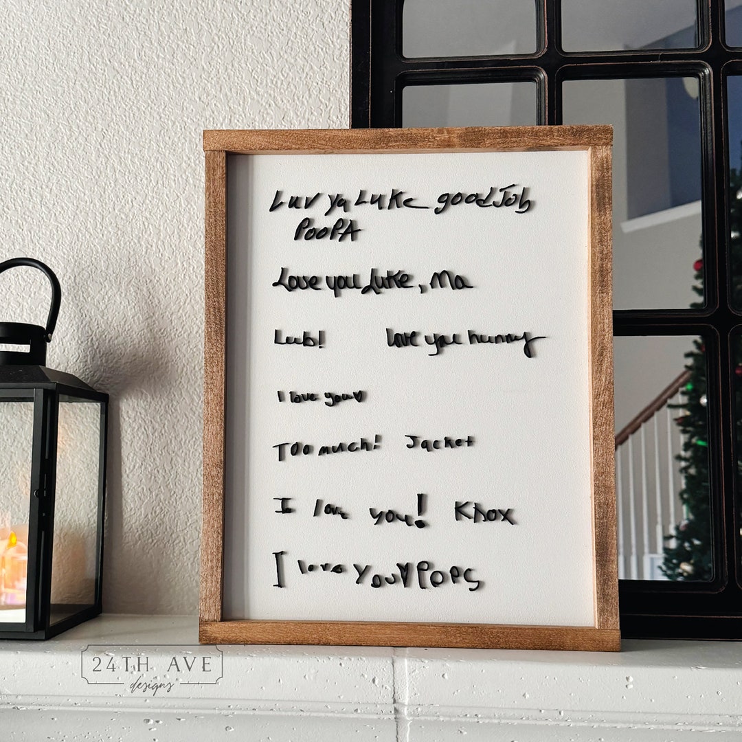 Framed "i Love You" Handwriting, I Love You Sign, 16x20 I Love You Sign ...