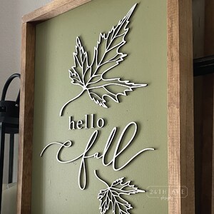 Hello Fall Wood Sign, 16 X 20 Birch Sign, Fall Decor, 3d Wood Sign ...
