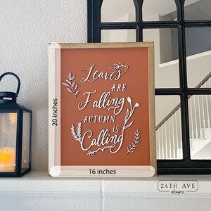 Fall Sign, Leaves Are Falling Autumn is Calling, Boho Fall Sign, Fall ...