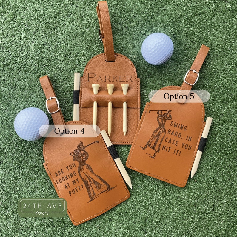 Custom Golf Bag Tag With Tees and Pencil Golf Bag Tag Tee - Etsy