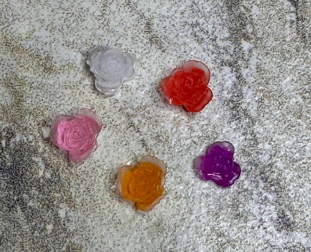 Micro Miniature Roses, 3D, 5mm, Multi Purpose, Various Colors, (5 Total ...