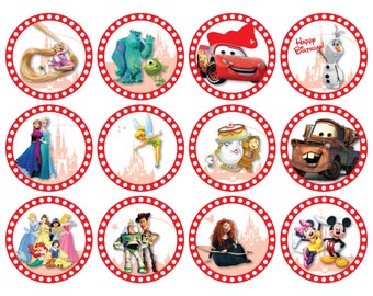 Food Table Labels Children's Favorite Disney Characters | Etsy