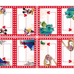 Food Table Labels - Children's Favorite Disney Characters - Etsy
