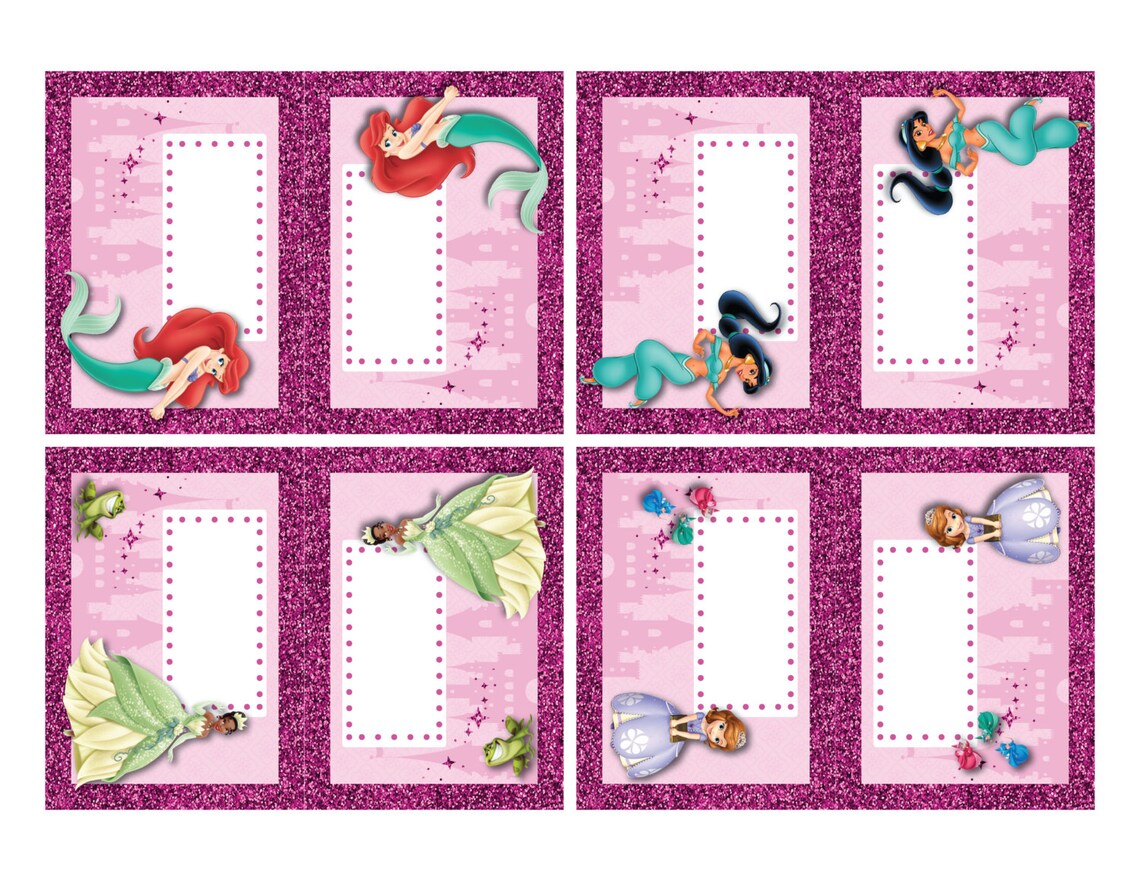 Food Table Labels - Children's Favorite Disney Princesses **newly Added ...