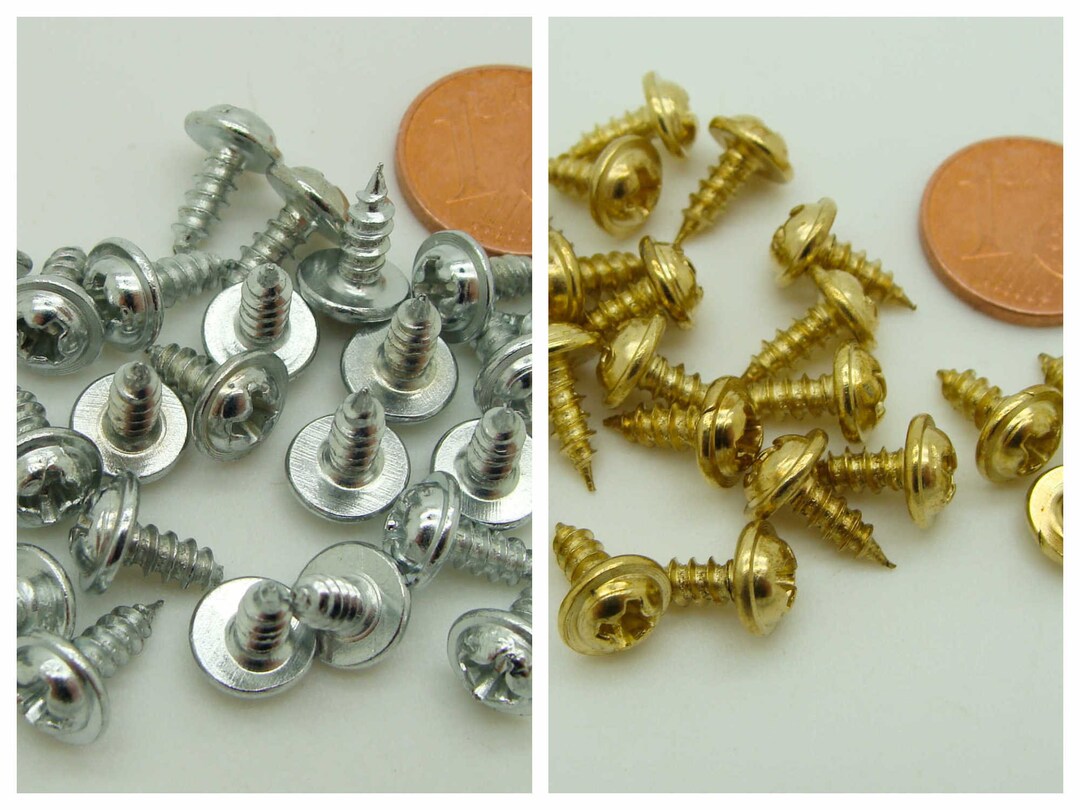 30 mini-vis petites 11mm acier ou doré pour cartonnage métal - Etsy België
