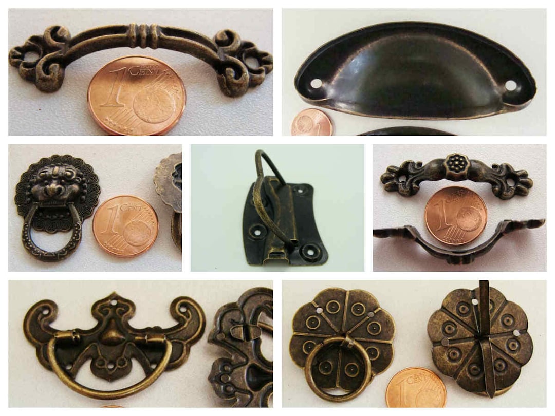 Poignée Accessoire Menuiserie Métal Couleur Bronze Cartonnage Tiroir ...