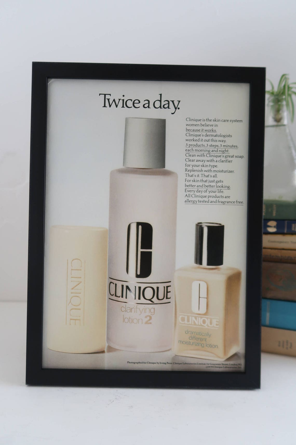 Vintage Clinique Cream Advert Framed 1979 Old Fashioned - Etsy Norway