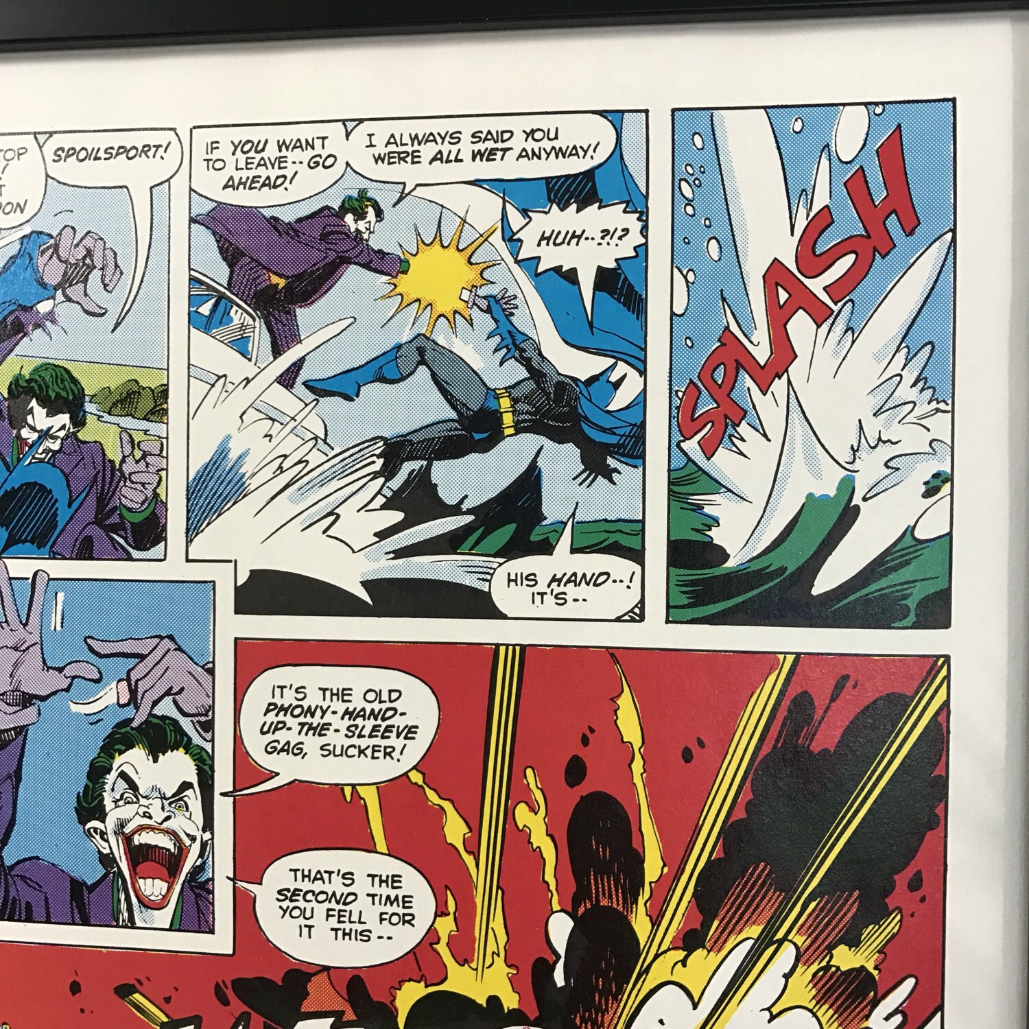 Retro Batman Comic Frame Vintage Joker Poster Framed Wall - Etsy