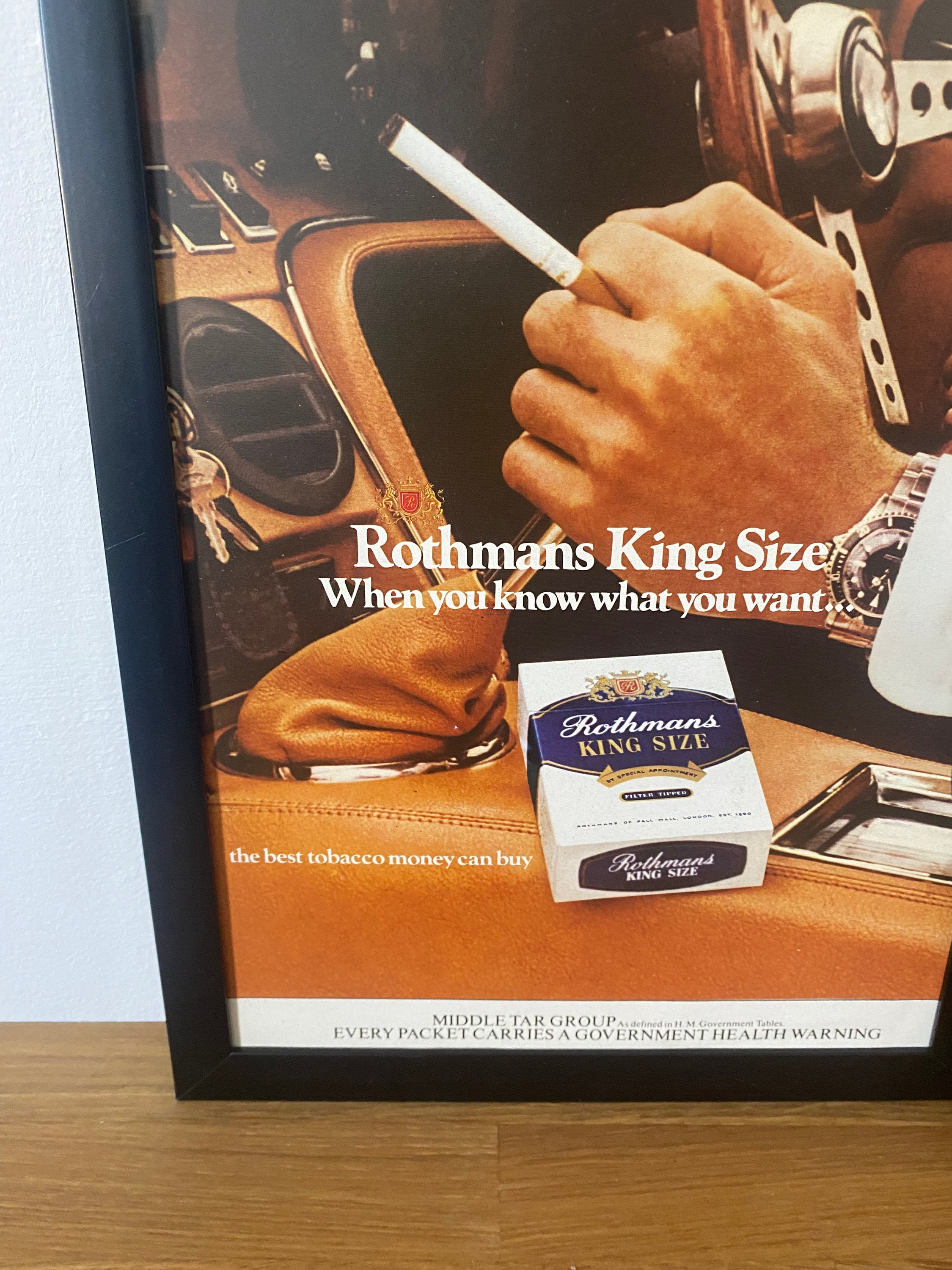 Rothmans Tobacco Cigarettes Poster Advert A4 Old Fashioned Vintage ...