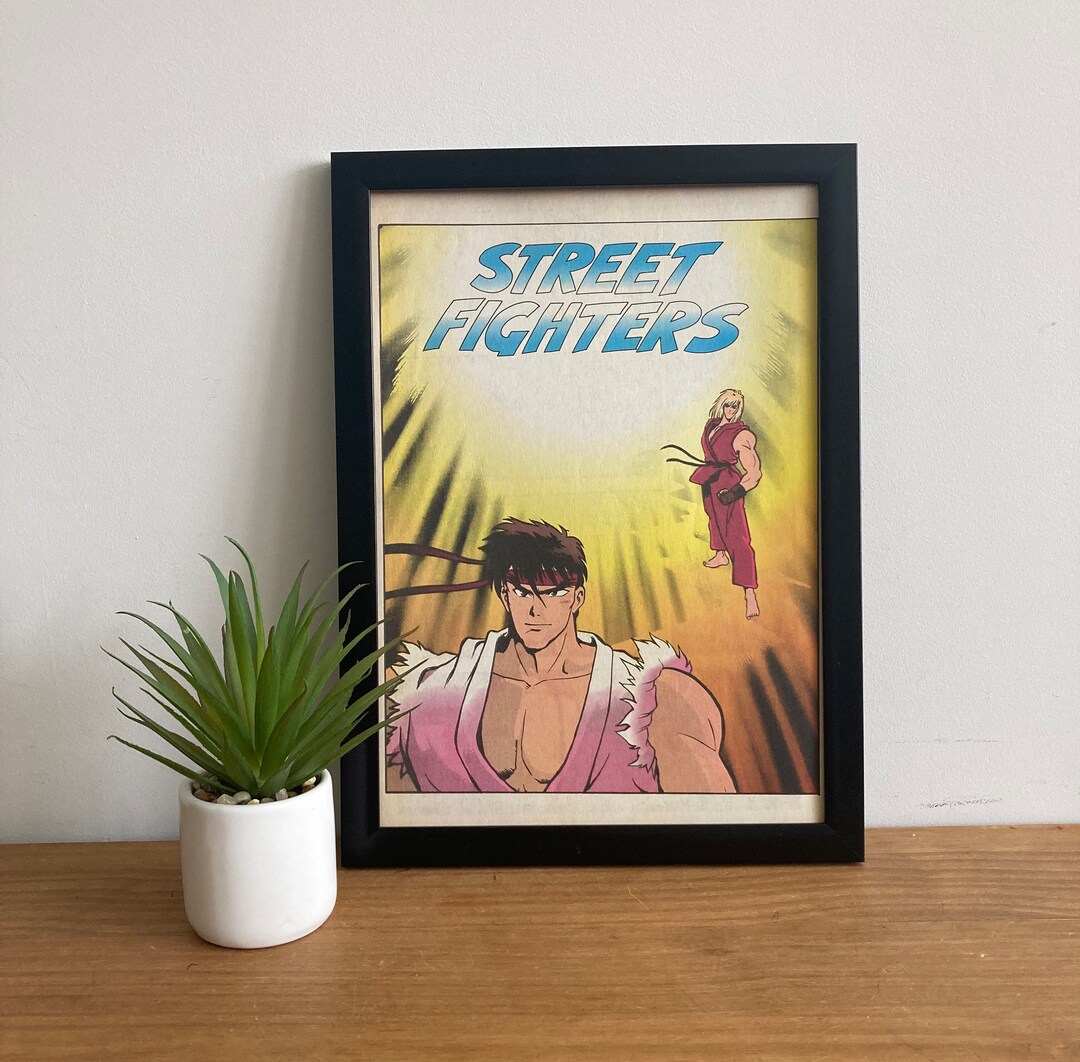 Ken Ryu Frame Street Fighter Poster, Framed Comic, Wall Decor Man Cave ...