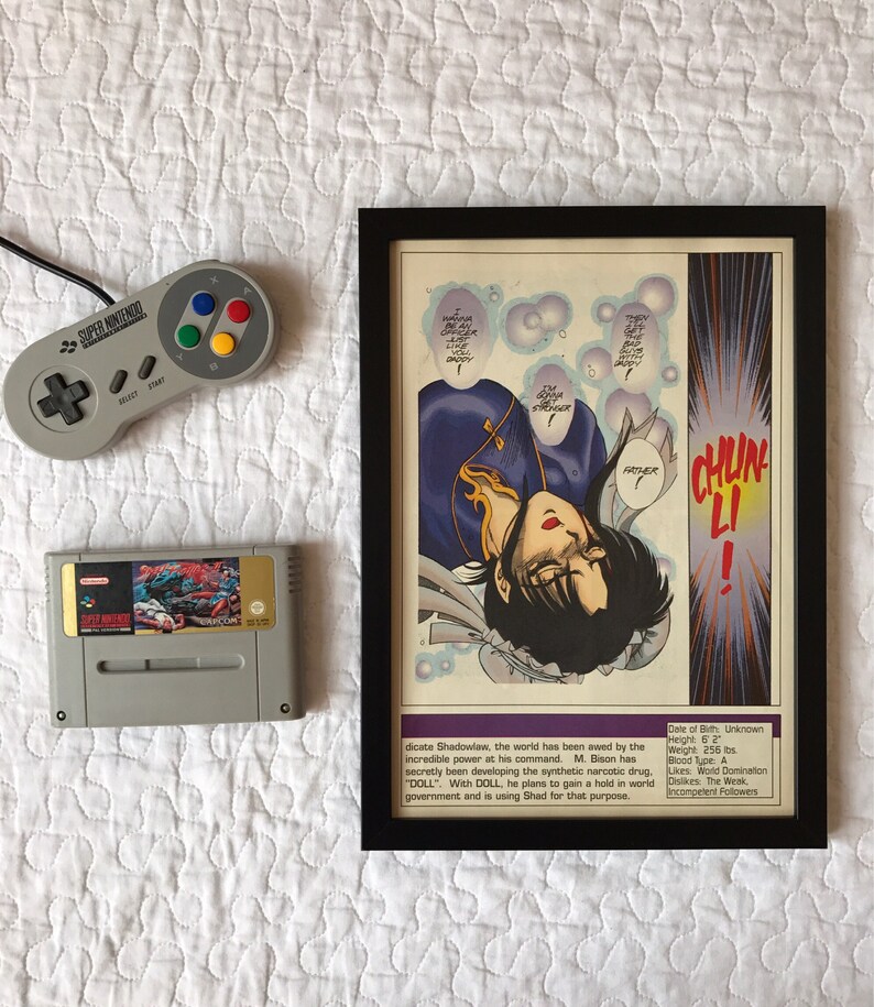Chun Li Retro Frame Street Fighter Poster Nintendo Display - Etsy Nederland