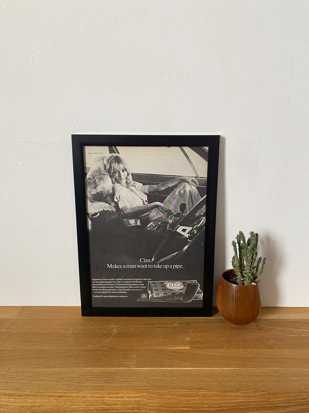 Vintage Clan Pipe Tobacco Advert Framed Old Fashioned - Etsy