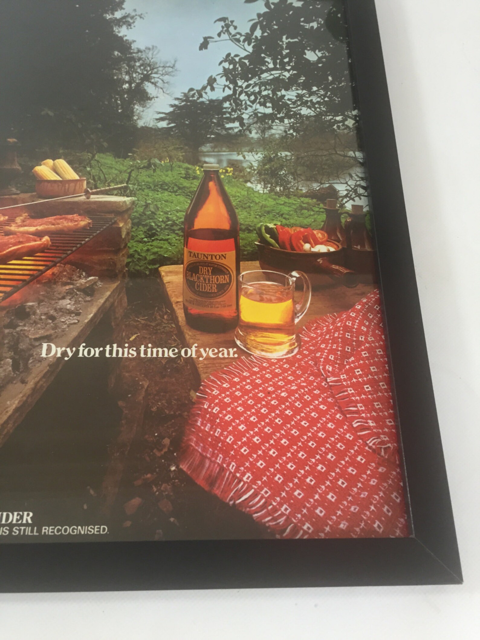 Vintage Cider Poster Frame, Taunton Dry Cider Framed Advert, Bar Cafe ...