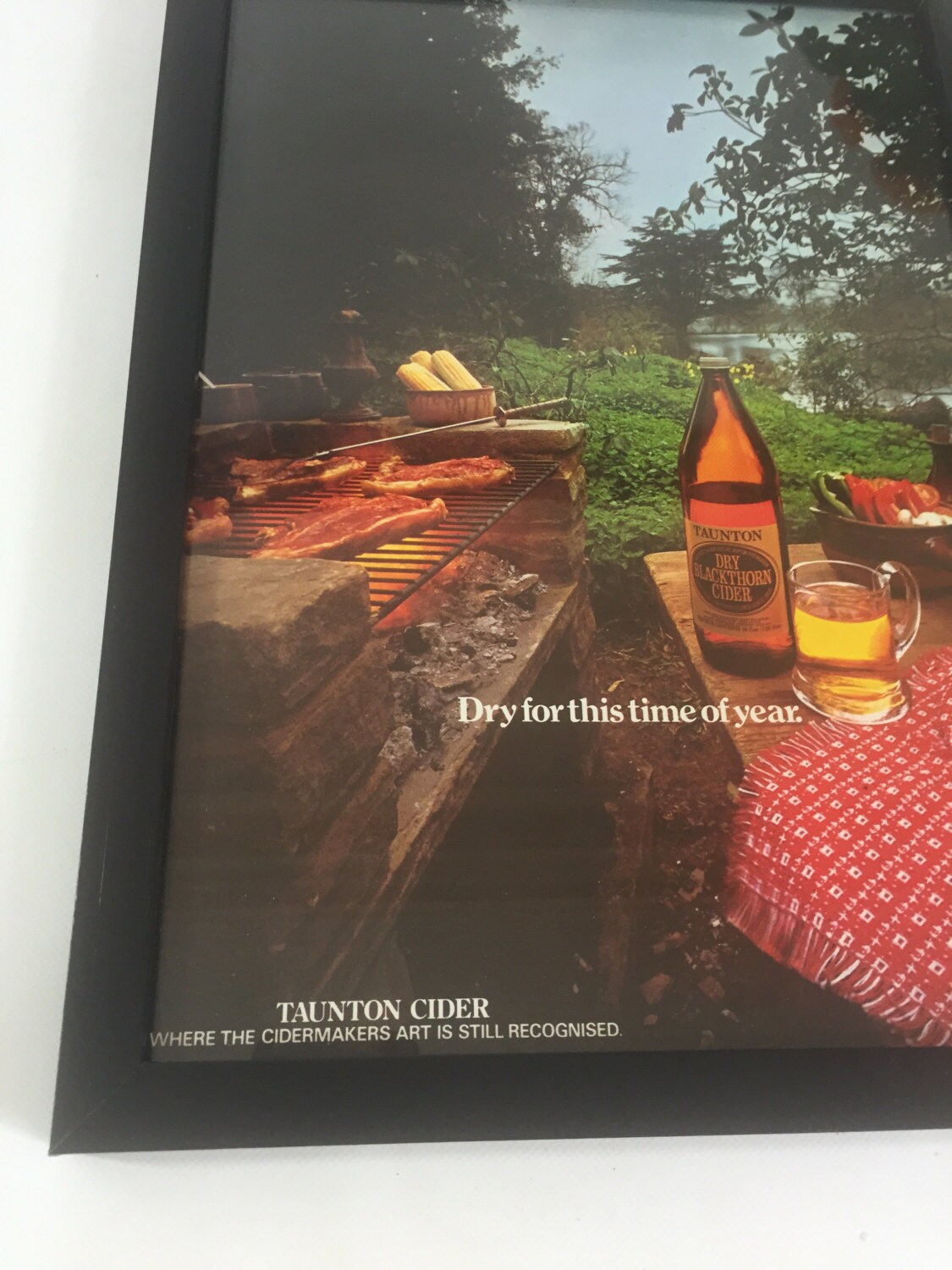 Vintage Cider Poster Frame, Taunton Dry Cider Framed Advert, Bar Cafe ...