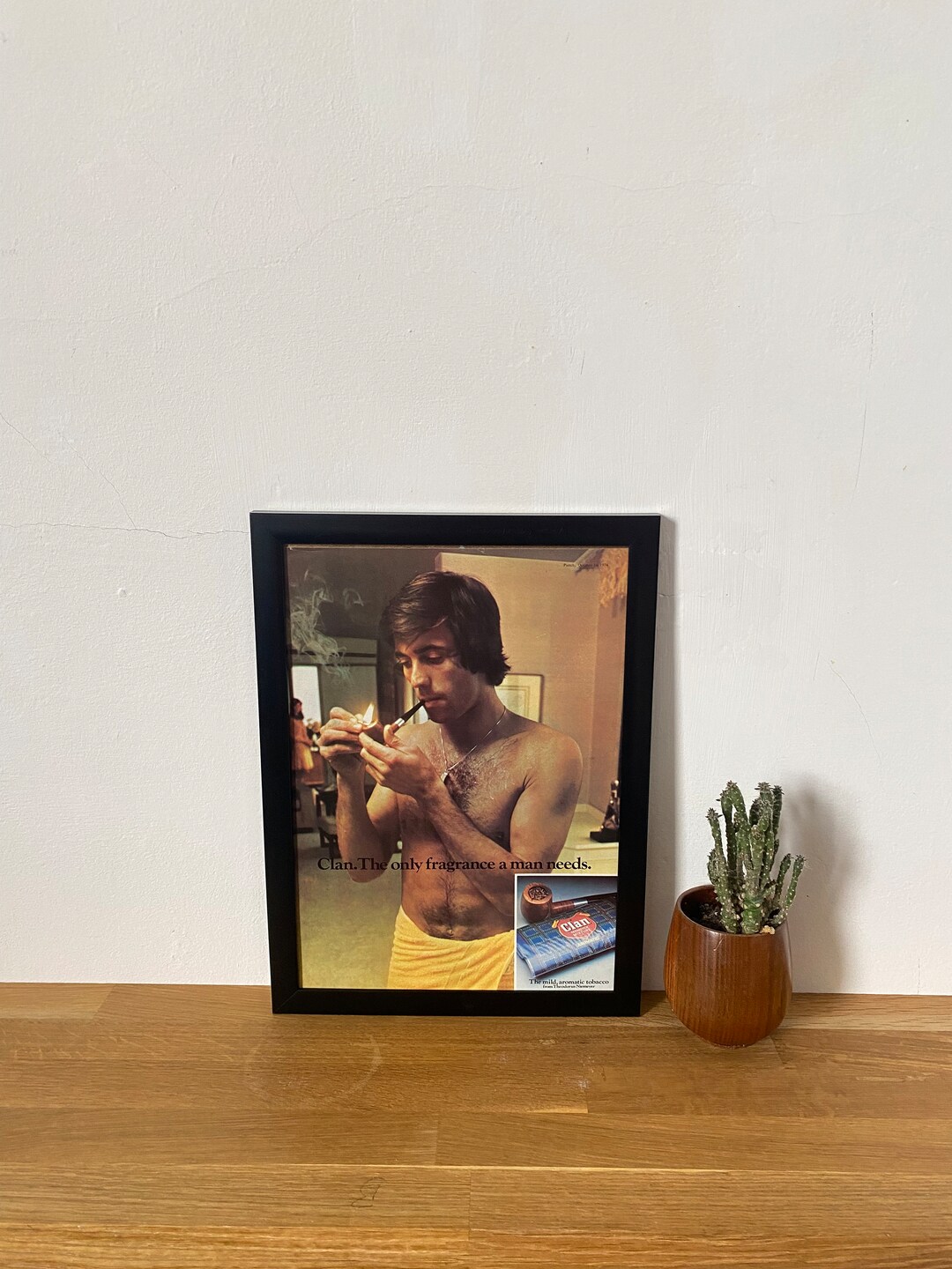 Vintage Clan Pipe Tobacco Advert, Framed Old Fashioned Cigarette Poster ...