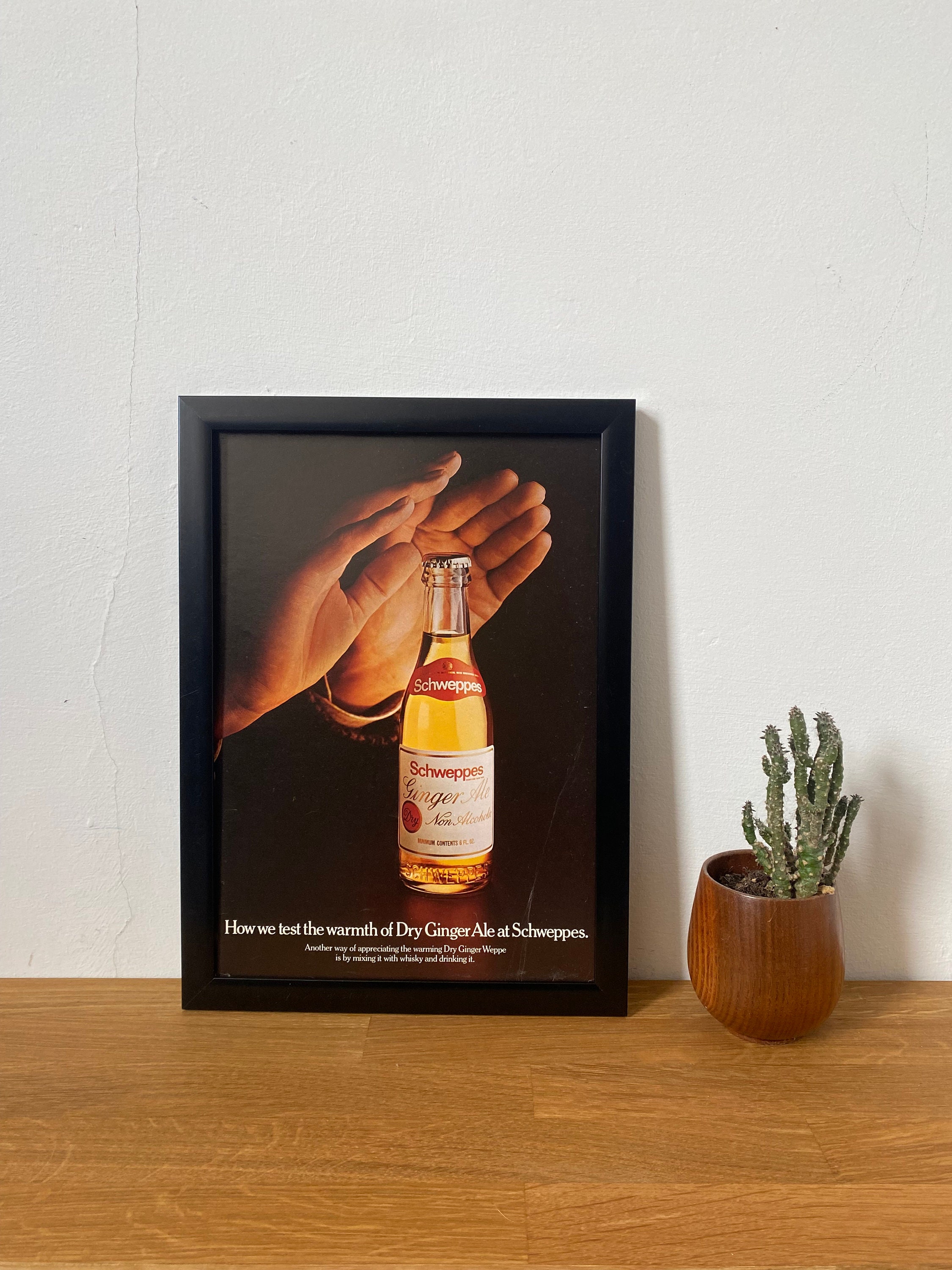 Schweppes Advert Poster, Vintage Drinks Advertisement, Framed 1970s ...