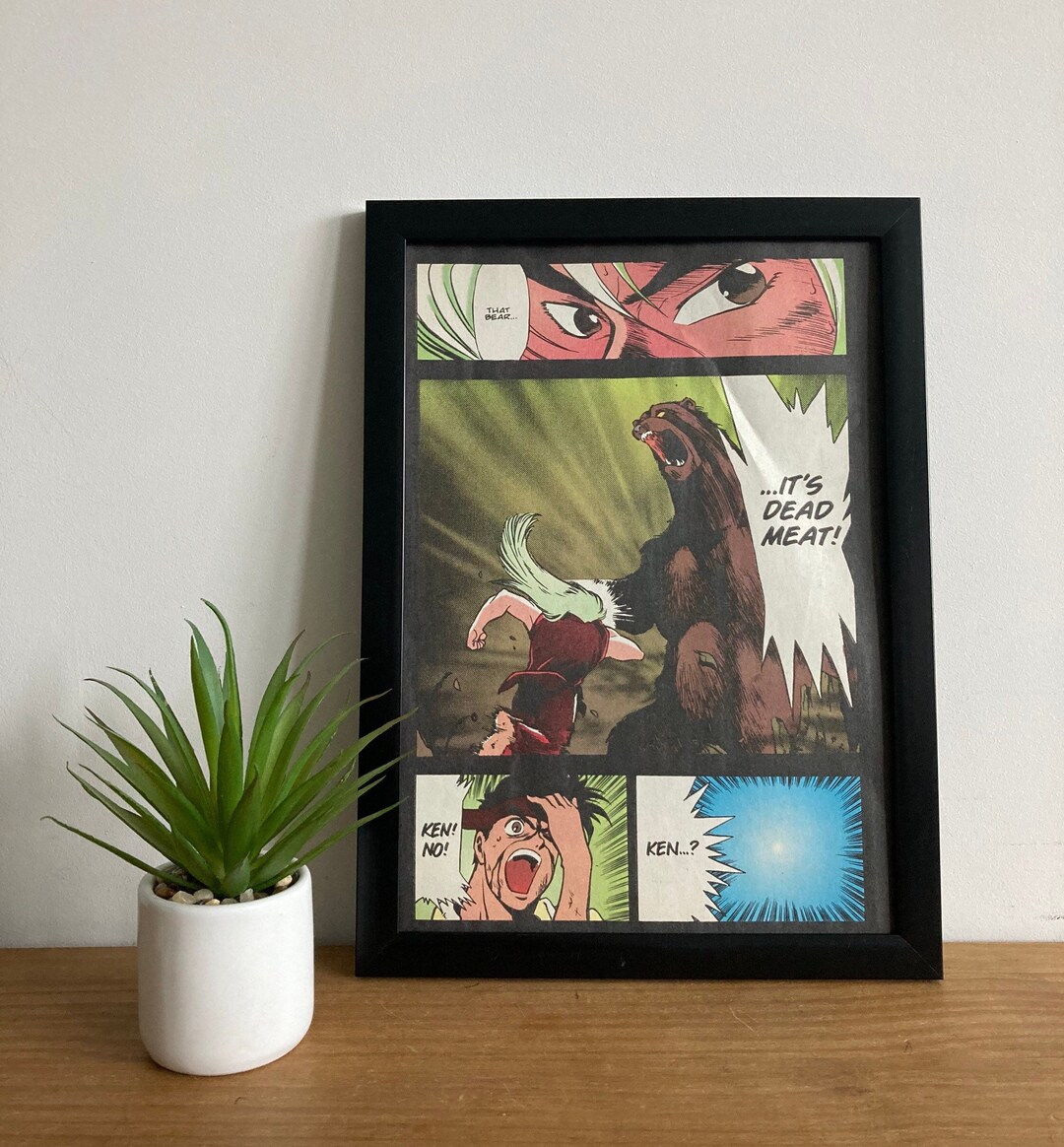 Ryu Ken Street Fighter Frame Poster Framed Comic Wall Decor - Etsy