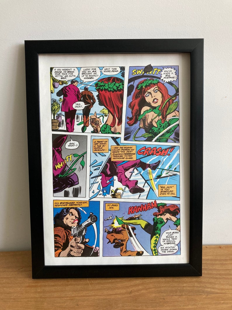Batman Poison Ivy Comic Frame Retro Vintage 1980's - Etsy