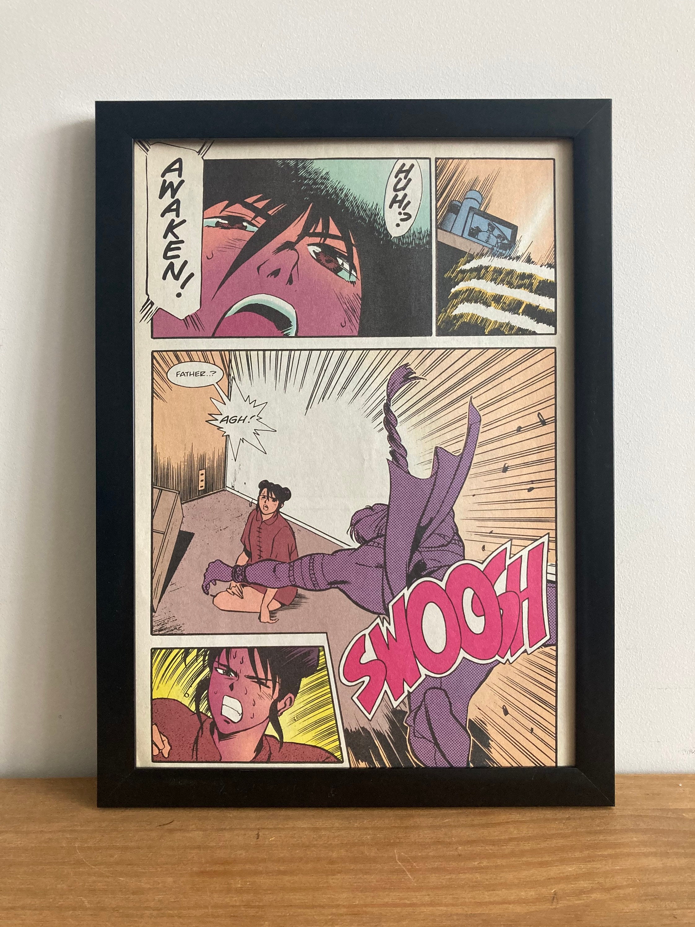 Chun Li Retro Frame Street Fighter Poster Framed Comic Wall - Etsy