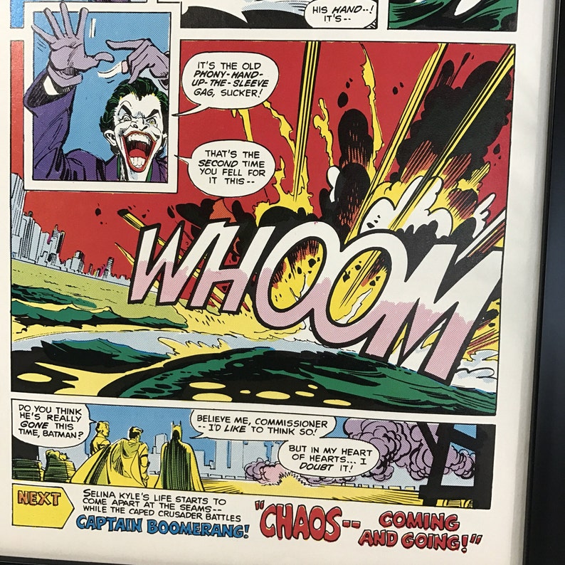 Retro Batman Comic Frame Vintage Joker Poster Framed Wall - Etsy