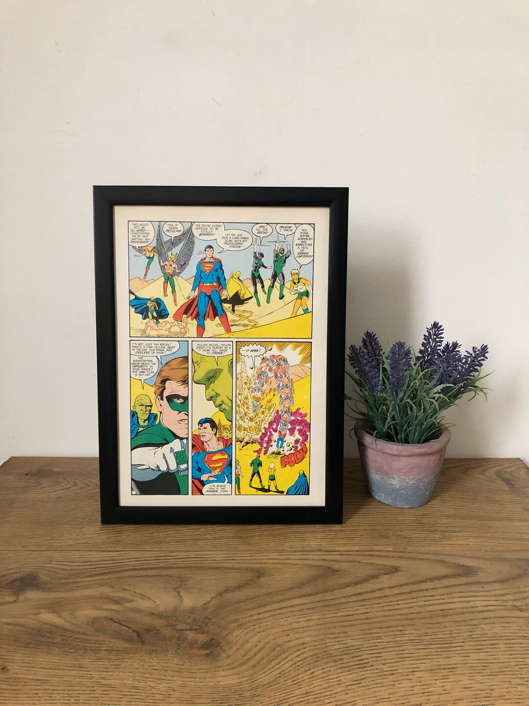 Superman Clark Kent Framed Poster, Front Cover, Vintage Comic Book ...
