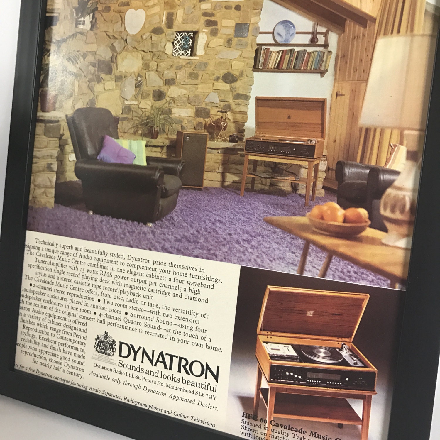 Dynatron Radio Turntable Original Vintage Framed Advertisement - Etsy