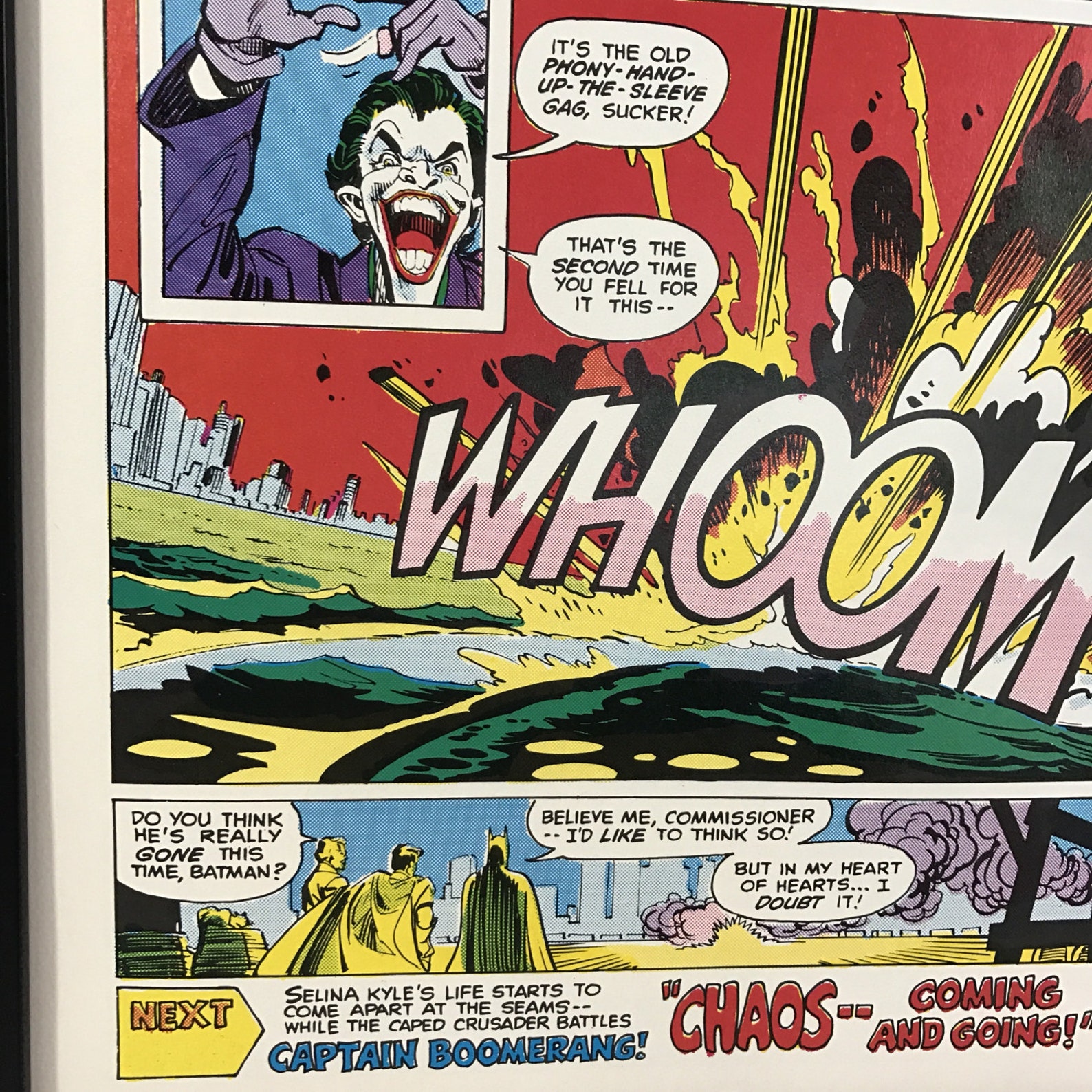 Retro Batman Comic Frame Vintage Joker Poster Framed Wall - Etsy