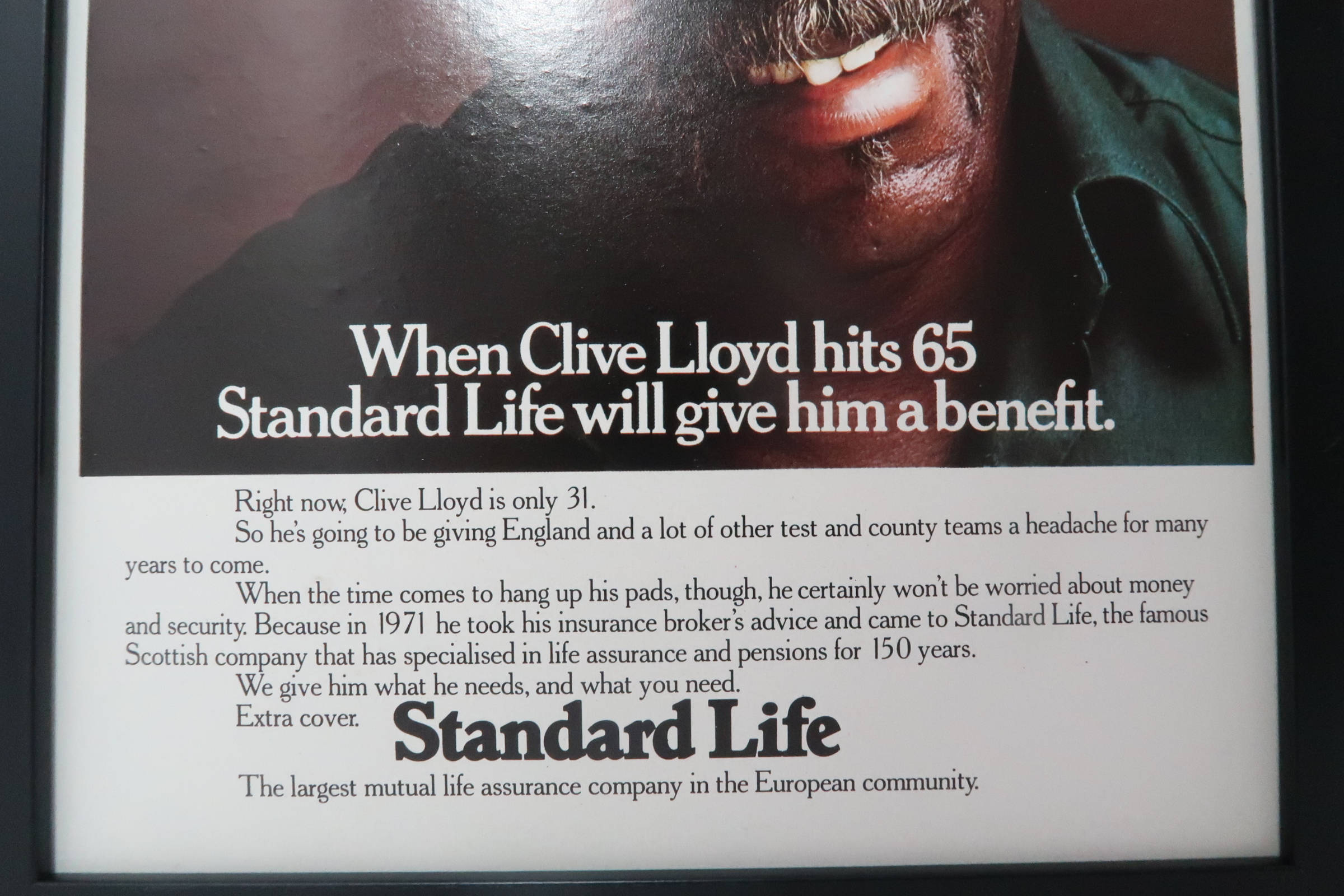 Vintage Standard Life Framed Advert, Old Fashioned Pension Poster ...