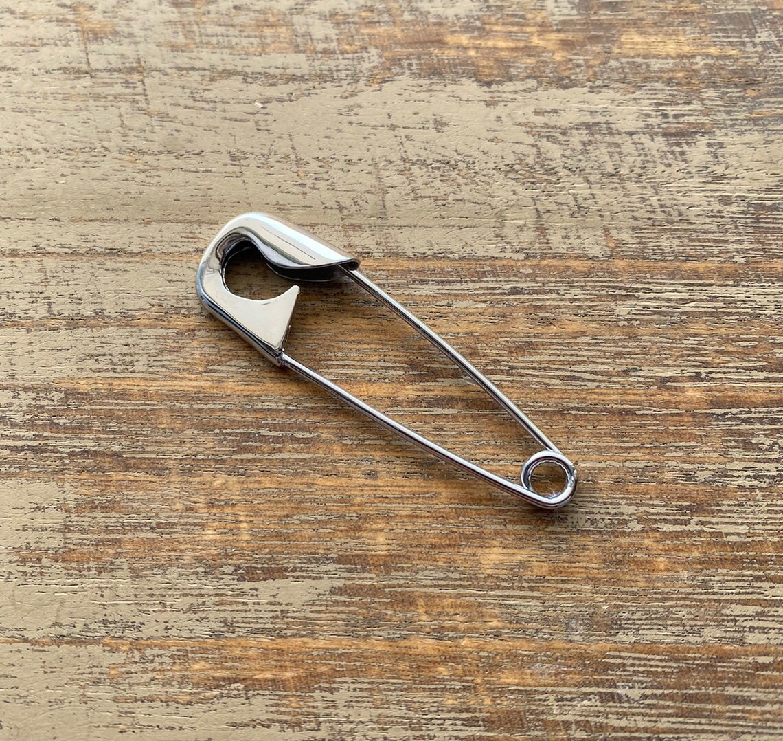 2 Inches Sterling Silver Big Safety Pin Jewelry Large Cartilage Earring ...