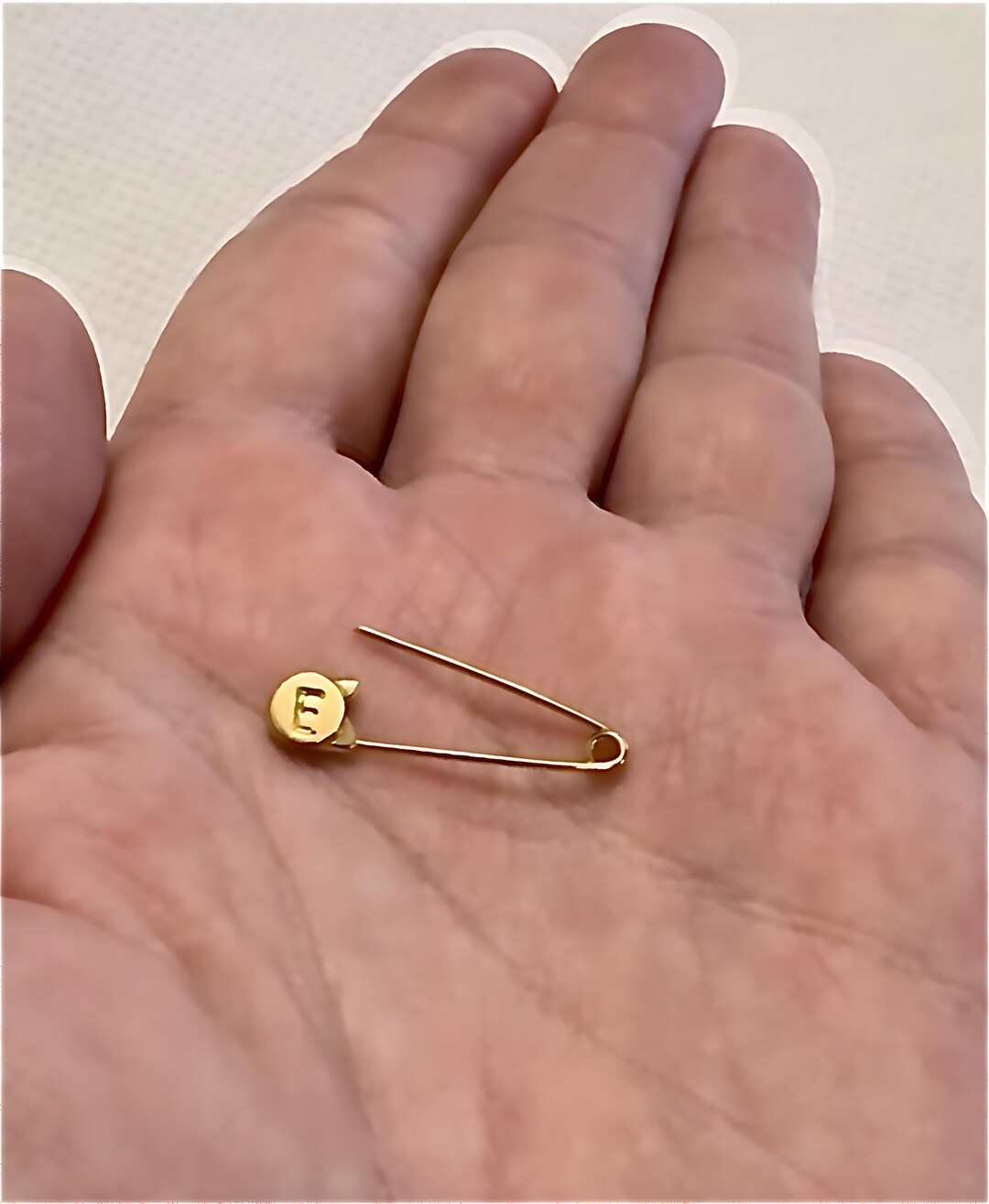 Personalised Gold Safety Pin , Gold Personalised Safety Pin Brooch ...