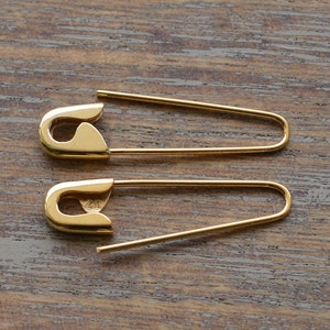 1 Inch Gold Safety Pin Jewelry Safety Pin Hoop Earrings Gold Safety ...