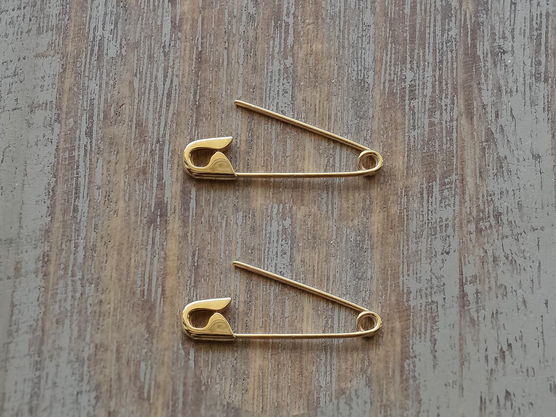 1 Inch Safety Pin Jewelry Sterling Silver Safety Pin Earrings - Etsy