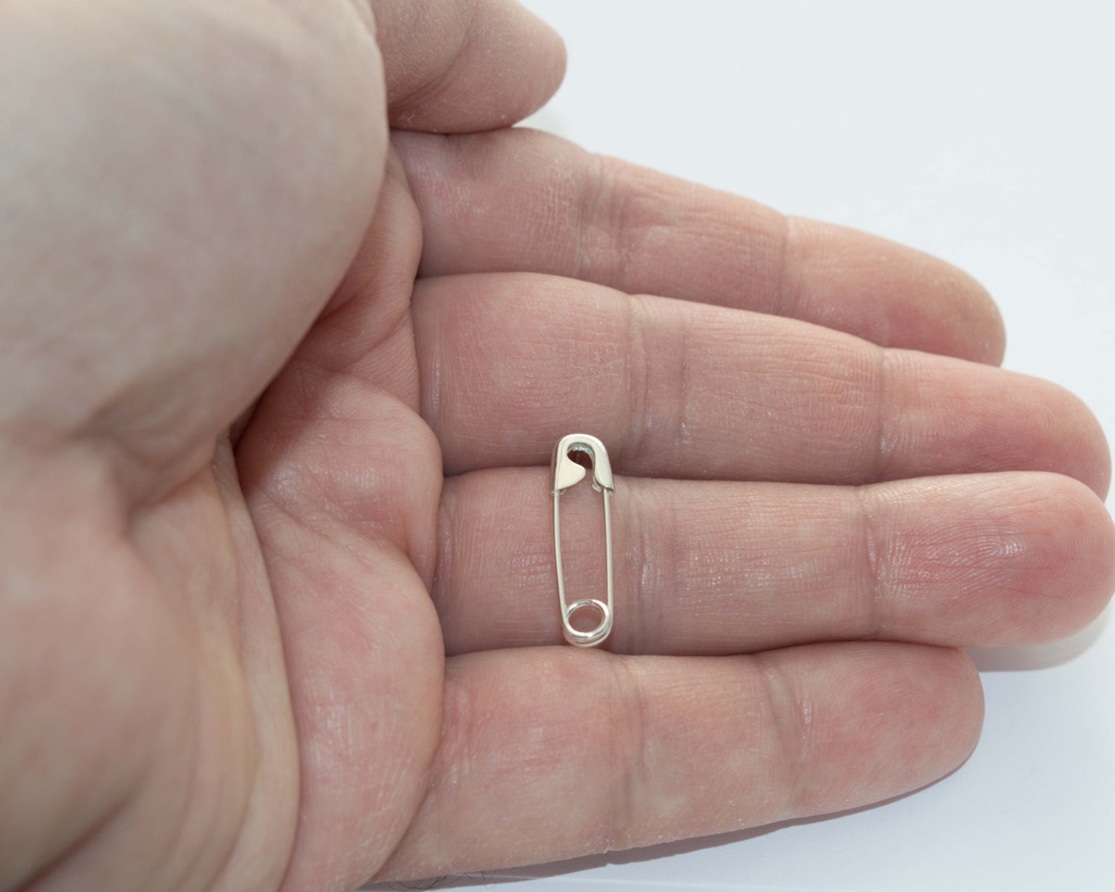 3/4 Sterling Silver Safety Pin Stud Earrings Unique | Etsy