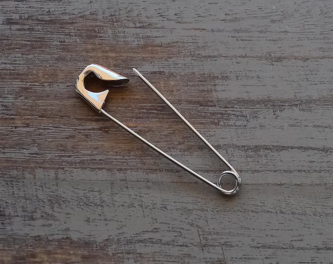 Jumbo Safety Pin, Turquoise Stone Keychain, Silversmith, Hat Accessory ...