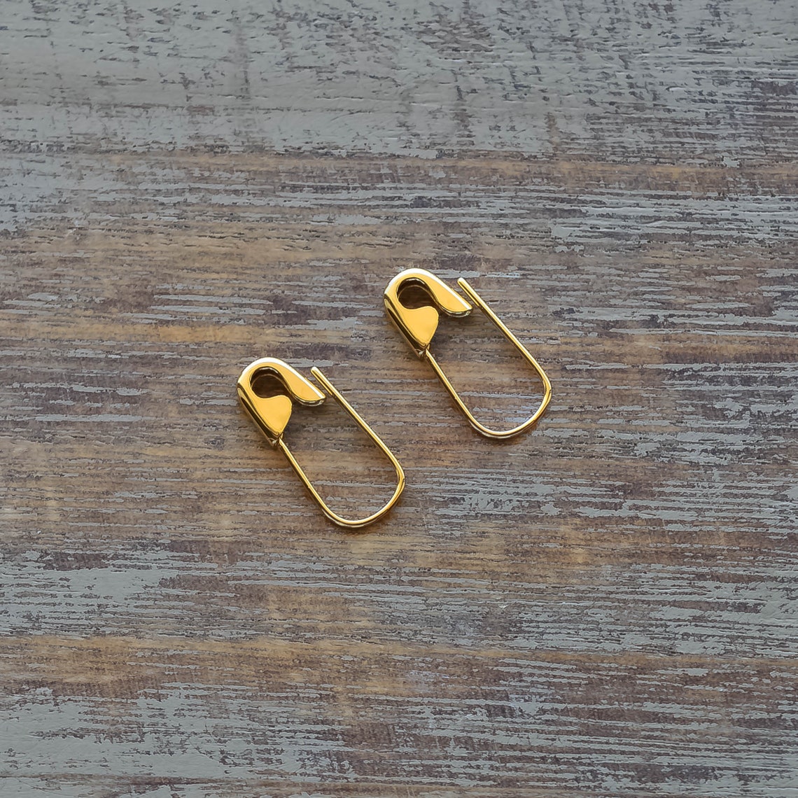 5/8'' Sterling Silver Safety Pin Mini Punk Hoop Earrings - Etsy