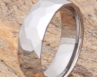Faceted Wedding Ring - Etsy