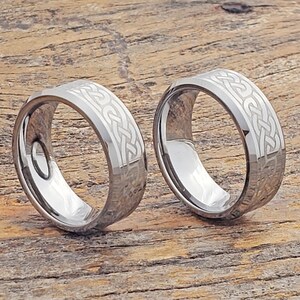 Mens Celtic Ring, Mens Tungsten Ring, Simple Mens Ring, Celtic Ring, Celtic Wedding Band, Celtic ...