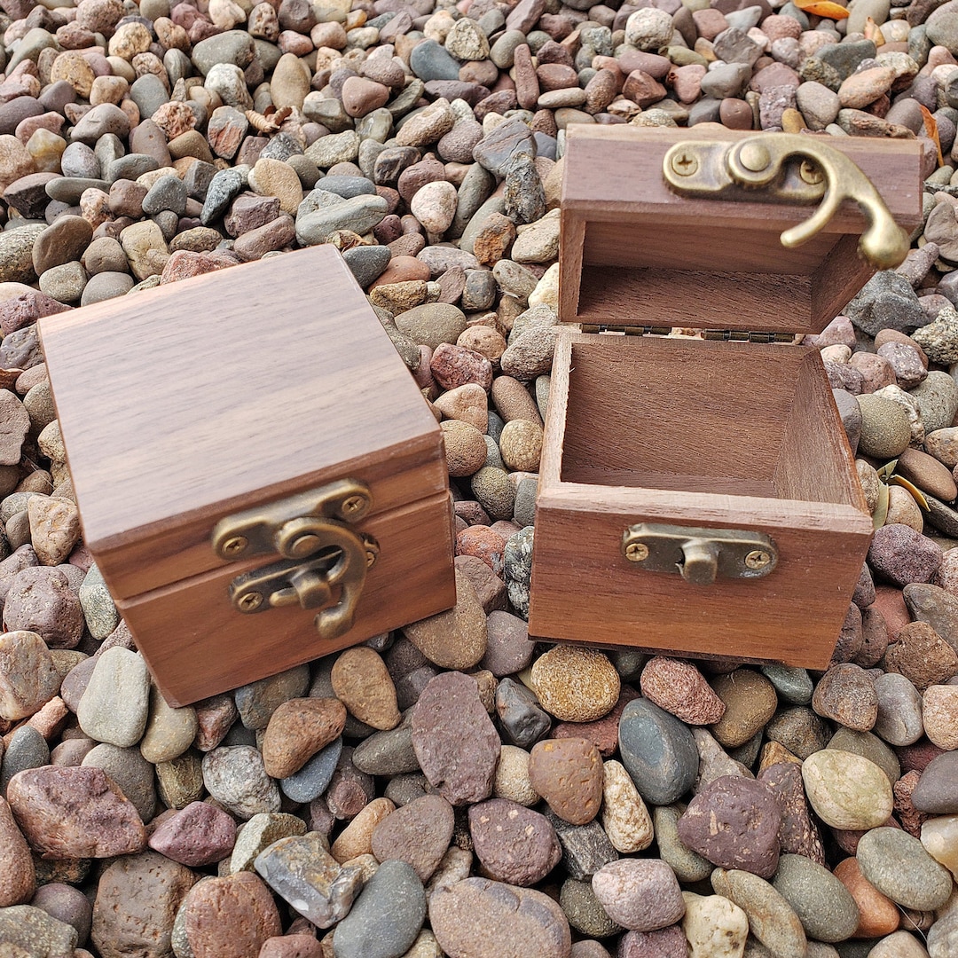 Small Wooden Box, Ring Bearer Box, Antique Ring Box, Engagement Ring ...