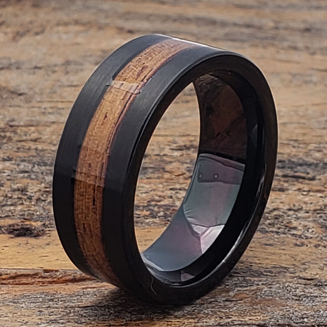 Tungsten Ring, Matte Black Ring, Black Tungsten Ring, Mens Wedding Ring ...
