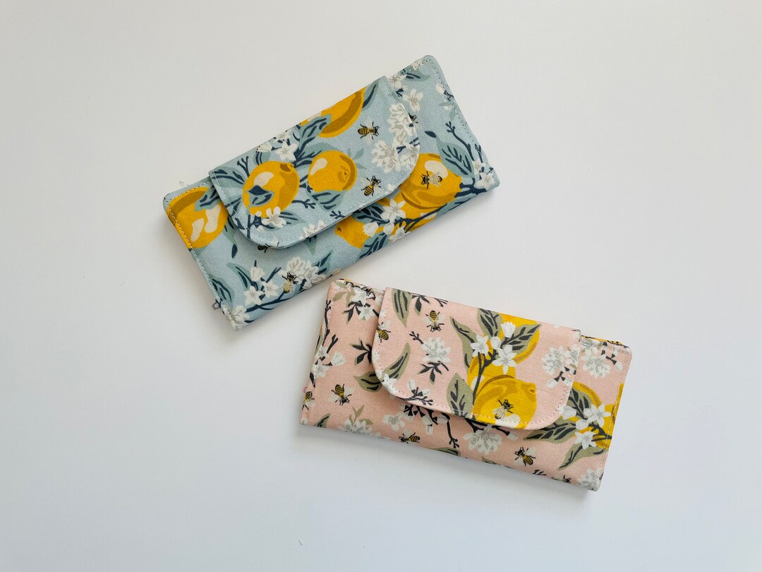Slimline Wallet, Bees and Lemon Design by Fern Leslie, Bifold Wallet ...
