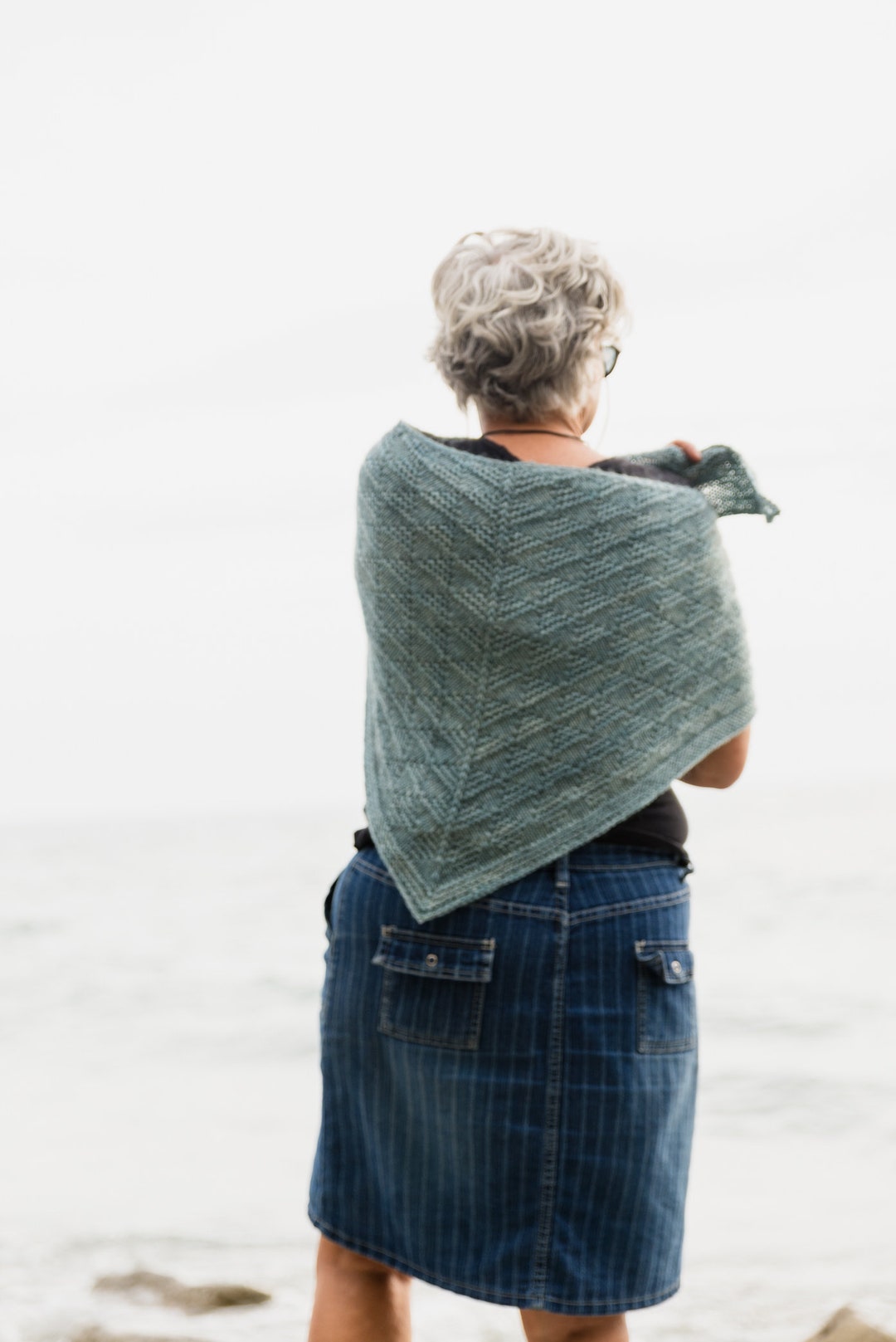 Textured Pyramid Shawl / Scarf Knitting Pattern - Etsy