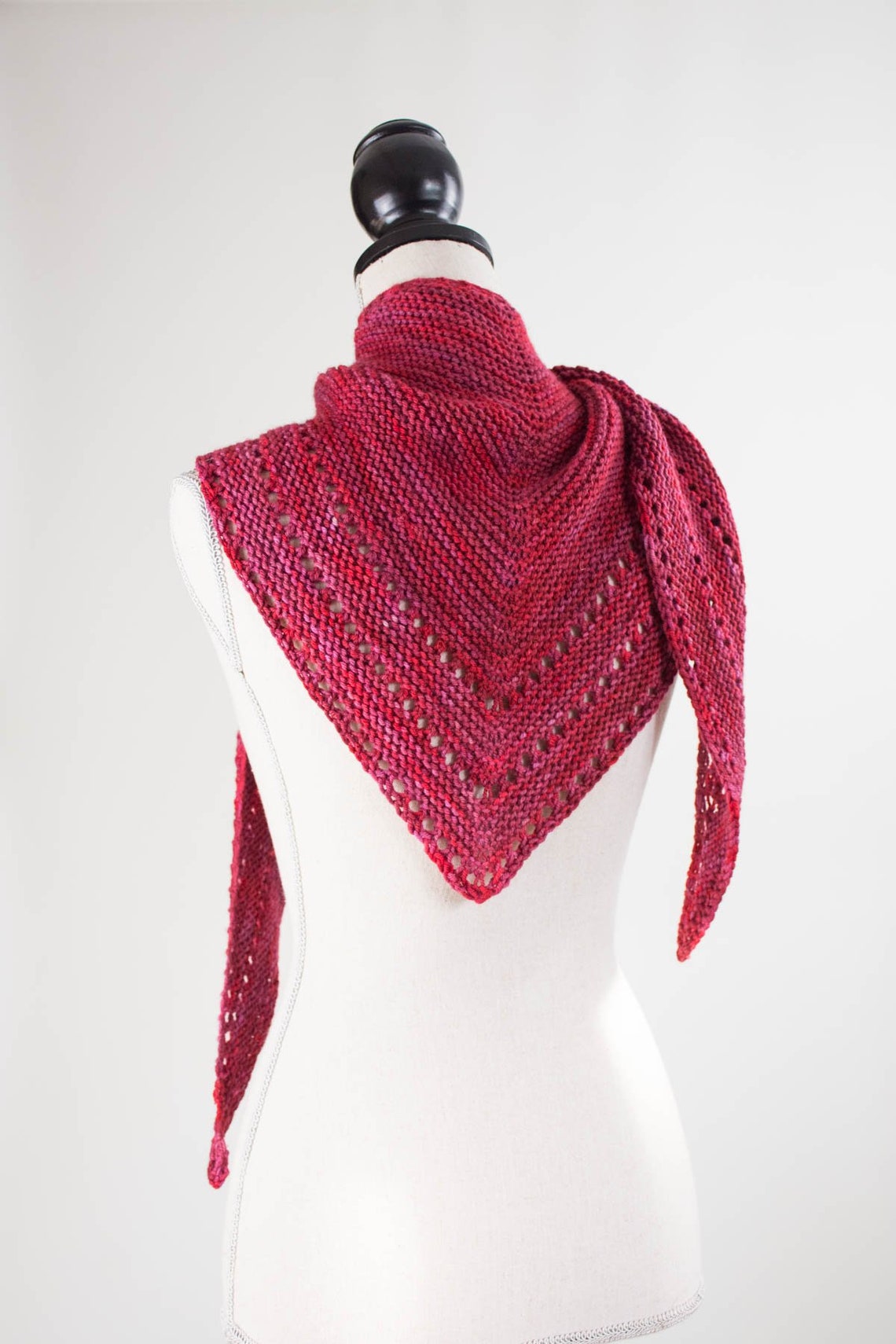 Garnet Eyelets Shawl Knitting Pattern - Etsy