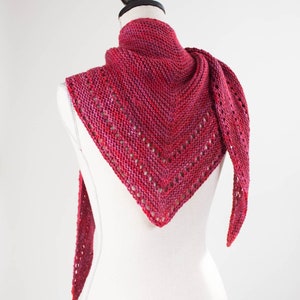 Garnet Eyelets Shawl Knitting Pattern - Etsy