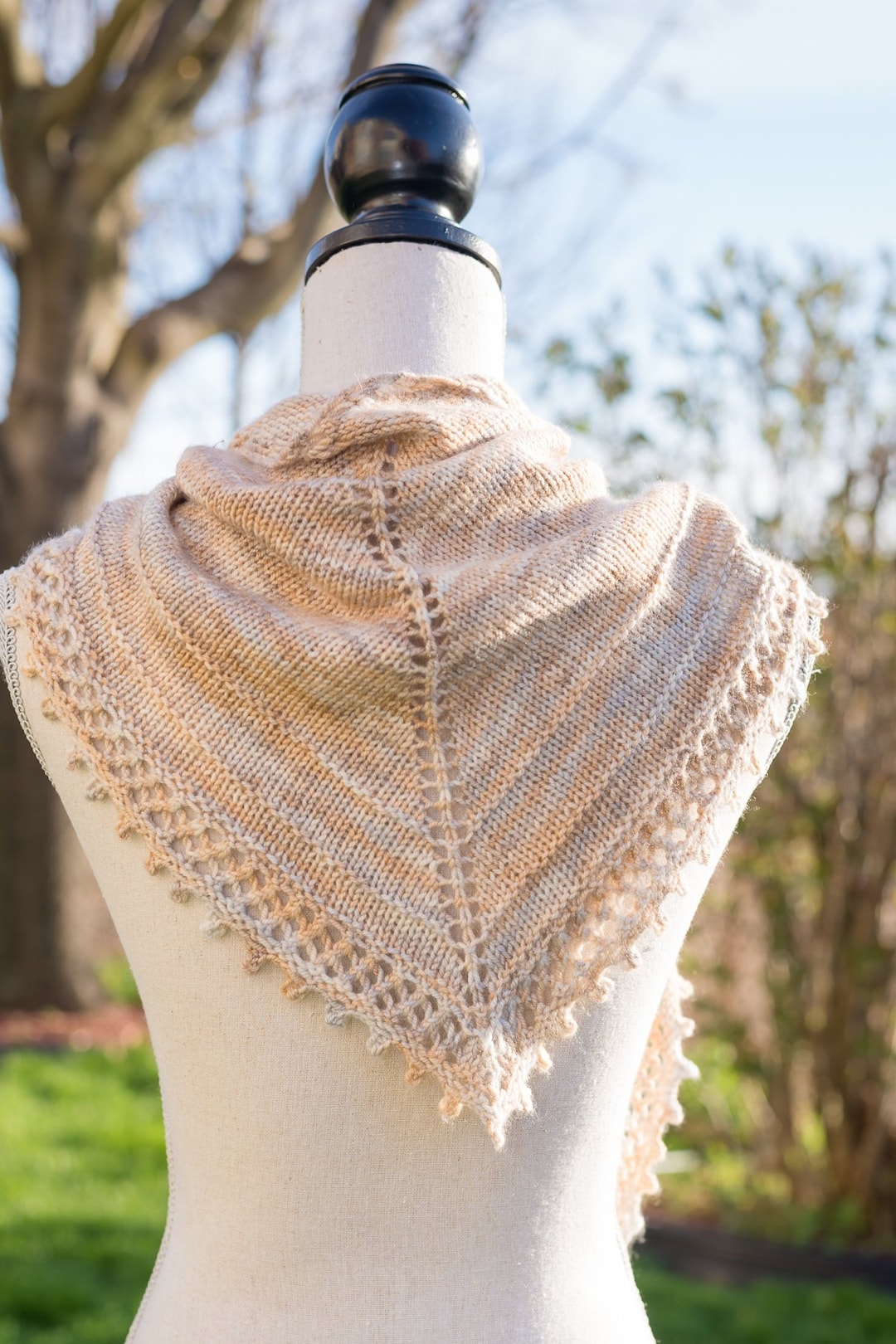 Pashmina Shawlette Knitting Pattern - Etsy