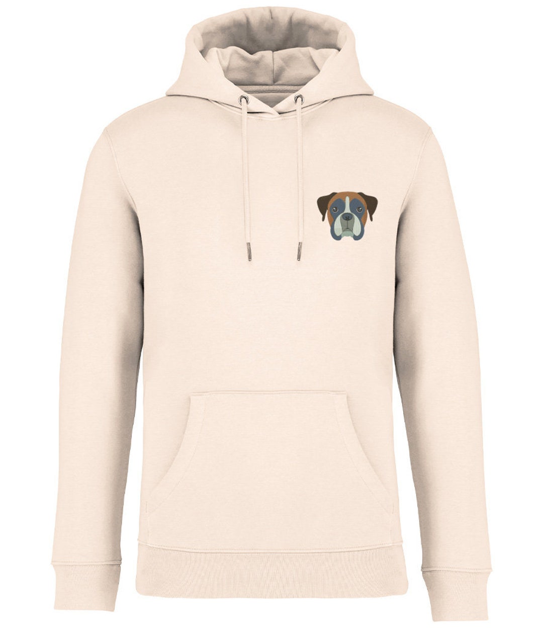 Boxer Dog Hoodie Organic Cotton Embroidery Sweatshirt Jacket Embroidery ...