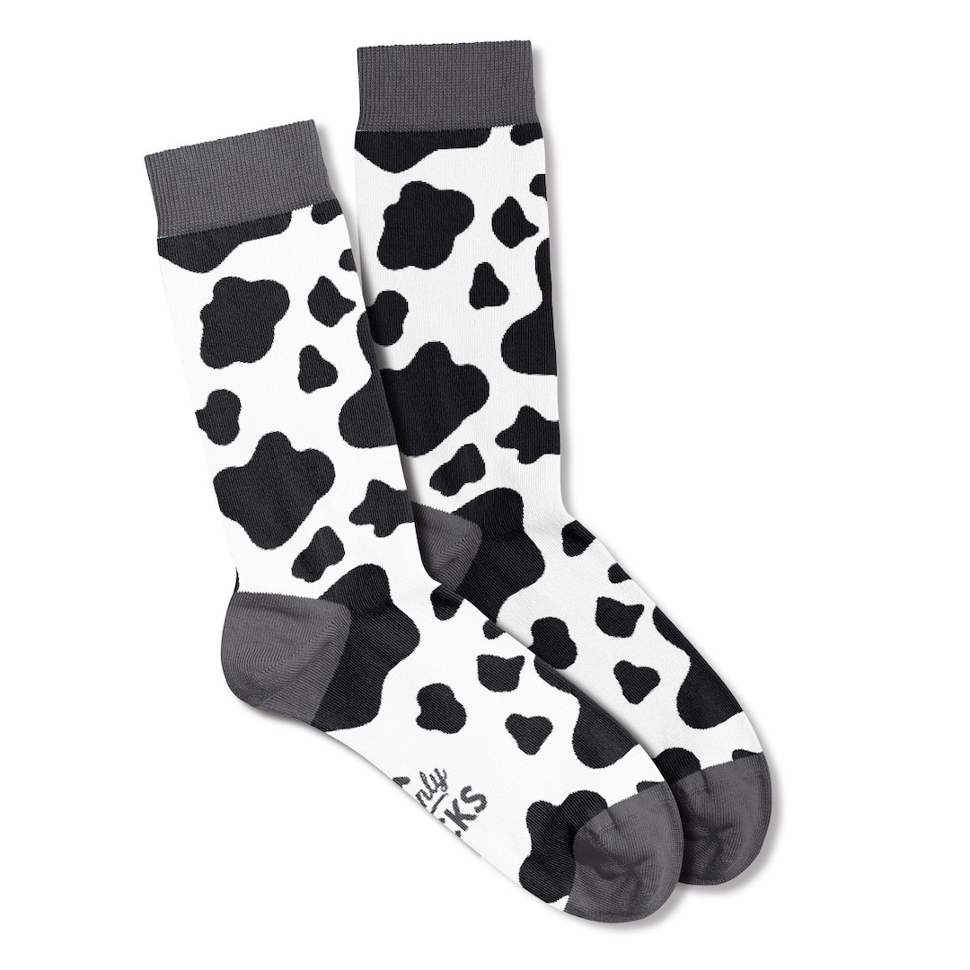 Men's Funny Moo Cow Socks: Novelty Cotton Blend, UK 6-11 - Etsy