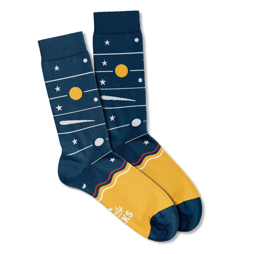 Men's Cotton Space Socks: Universe Planets Design, Novelty Gift - Etsy
