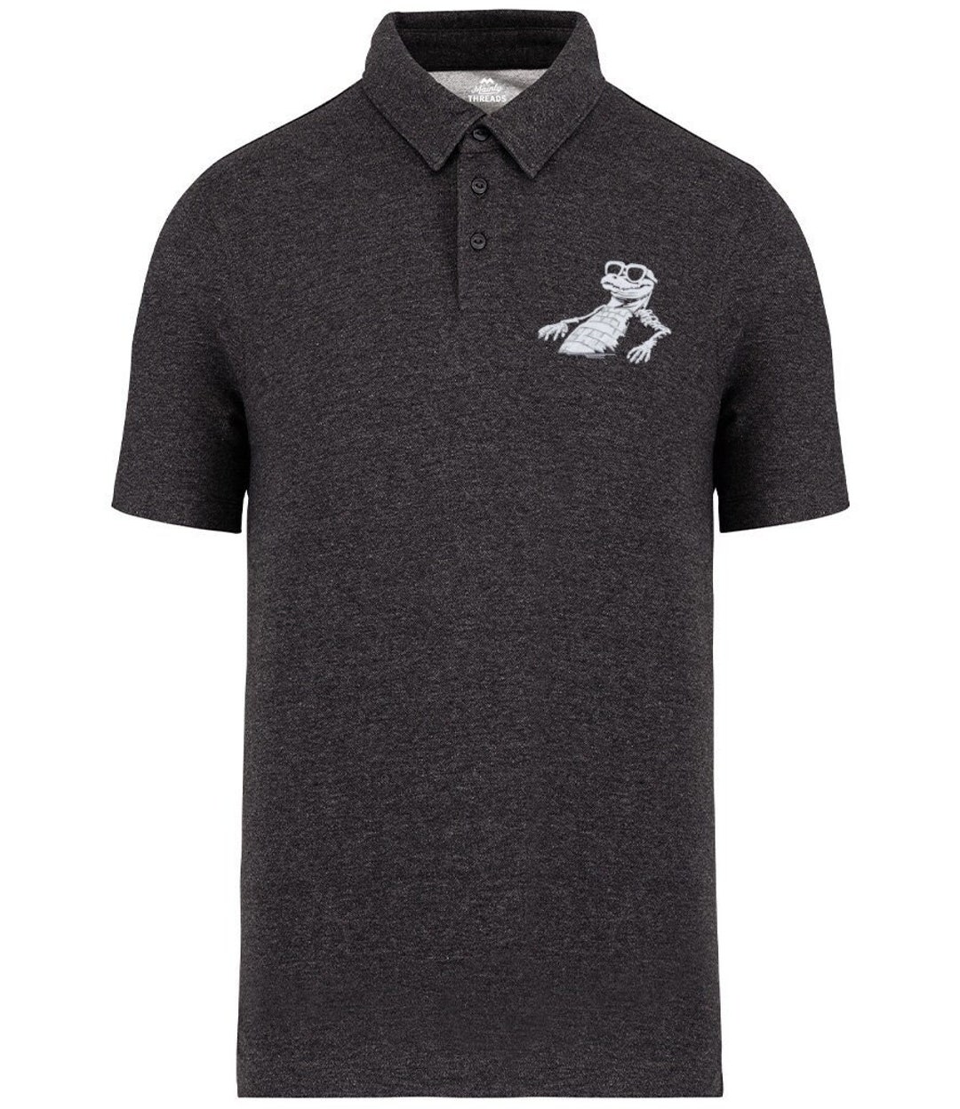 Men’s Embroidered Polo Shirt Crocodile Alligator Design T-shirt Tshirt ...