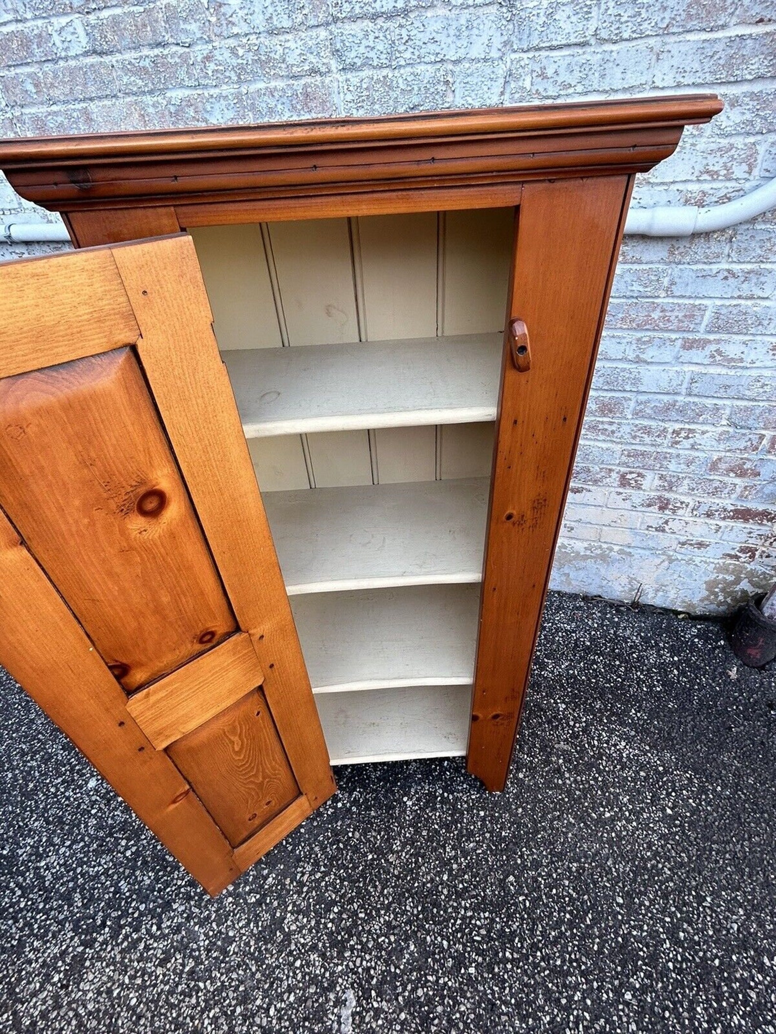 Bucks County Cabinet Made Stephen Von Hohen Style Pine Painted Cupboard ...